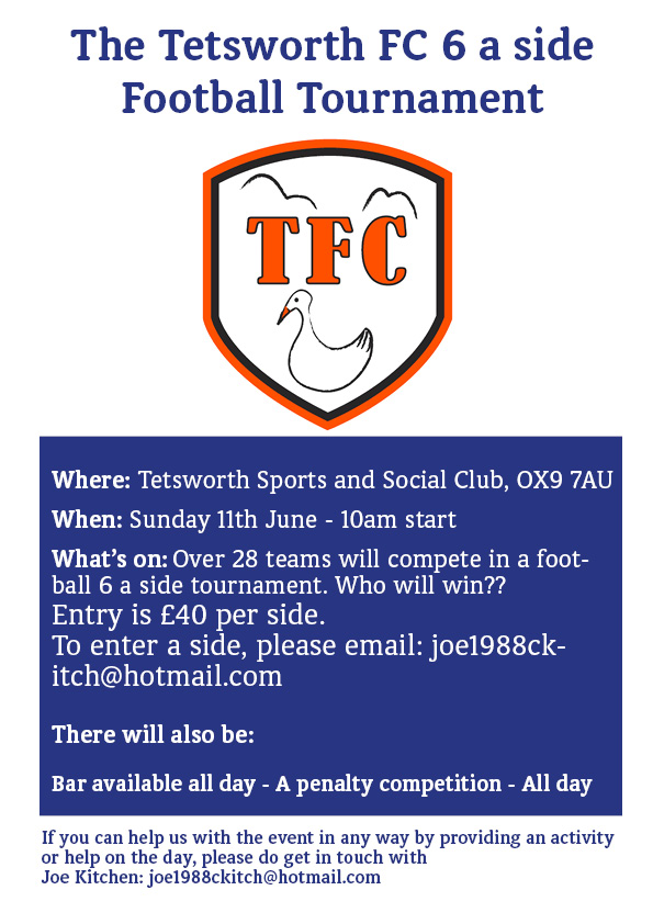 The Tetsworth FC 6 a side Football Tournament - Thame Hub Thame Hub