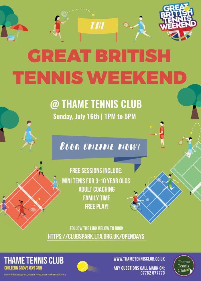 Great British Tennis Weekend - Thame Hub Thame Hub