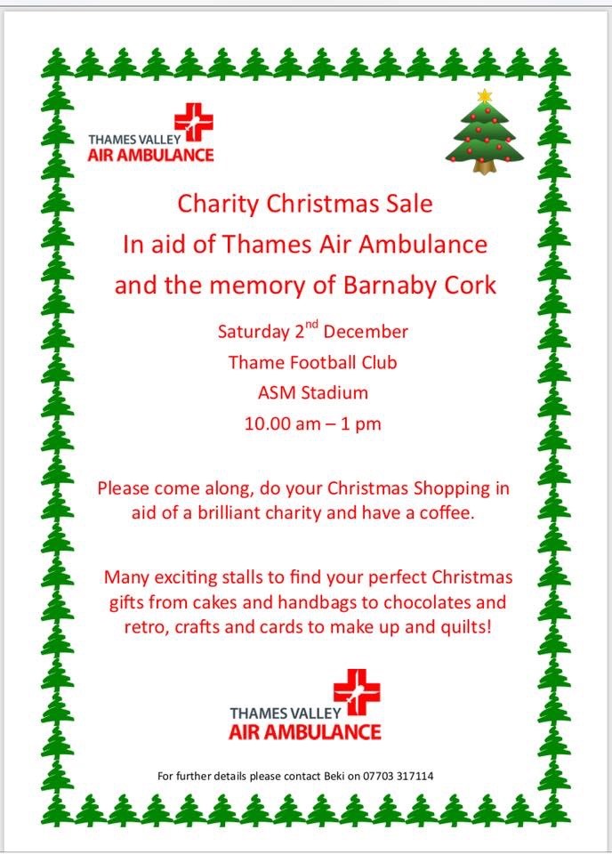Charity Christmas Sale In Aid Of Thames Air Ambulance And The Memory Of ...