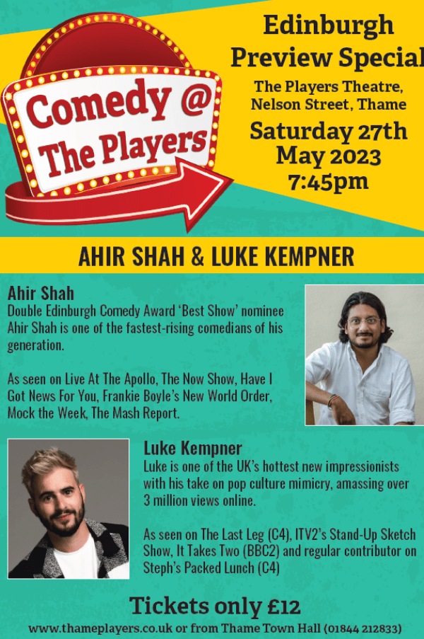 Comedy @ The Players presents: Ahir Shah & Luke Kempner with their ...