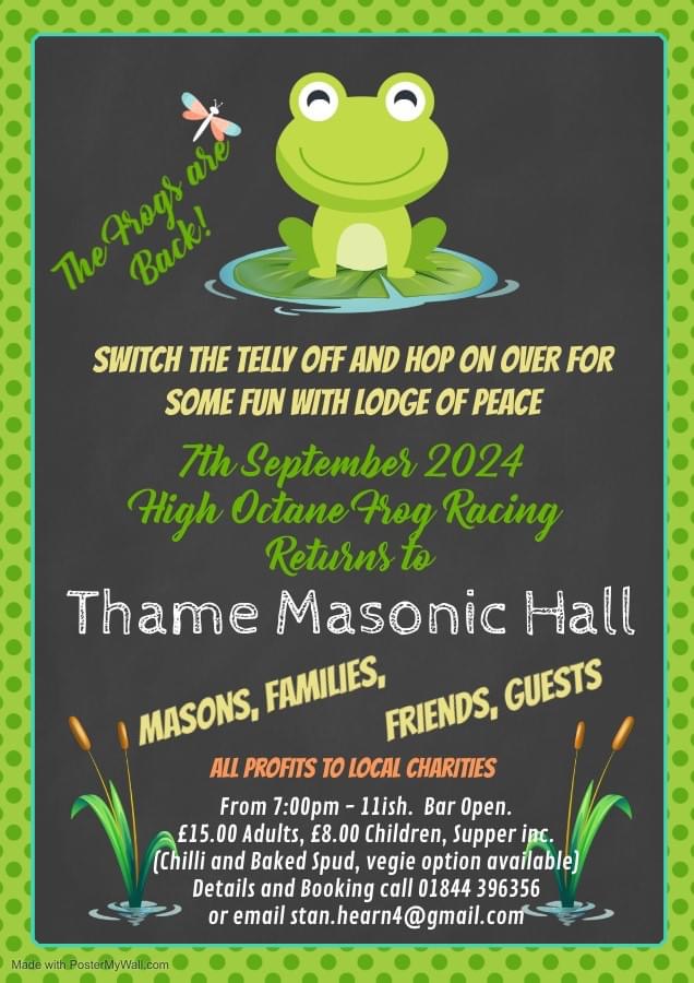 High octane frog racing returns to Thame Masonic Hall - Thame Hub Thame Hub