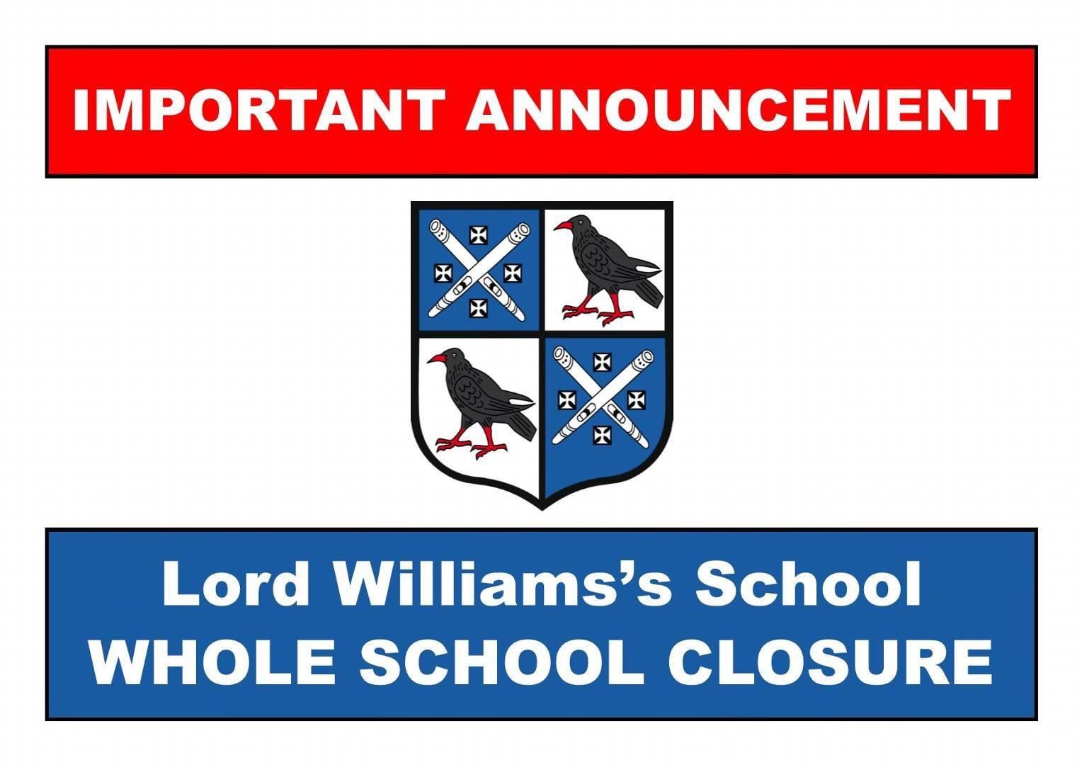 Lord Williams’s School Closure - Monday 23rd September 2024 | Thame Hub