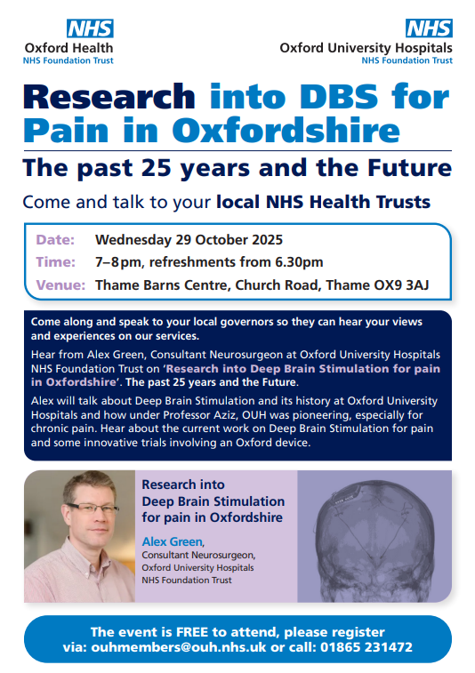 Oxford NHS Trusts Host Public Talk on 25 Years of Research into Deep ...